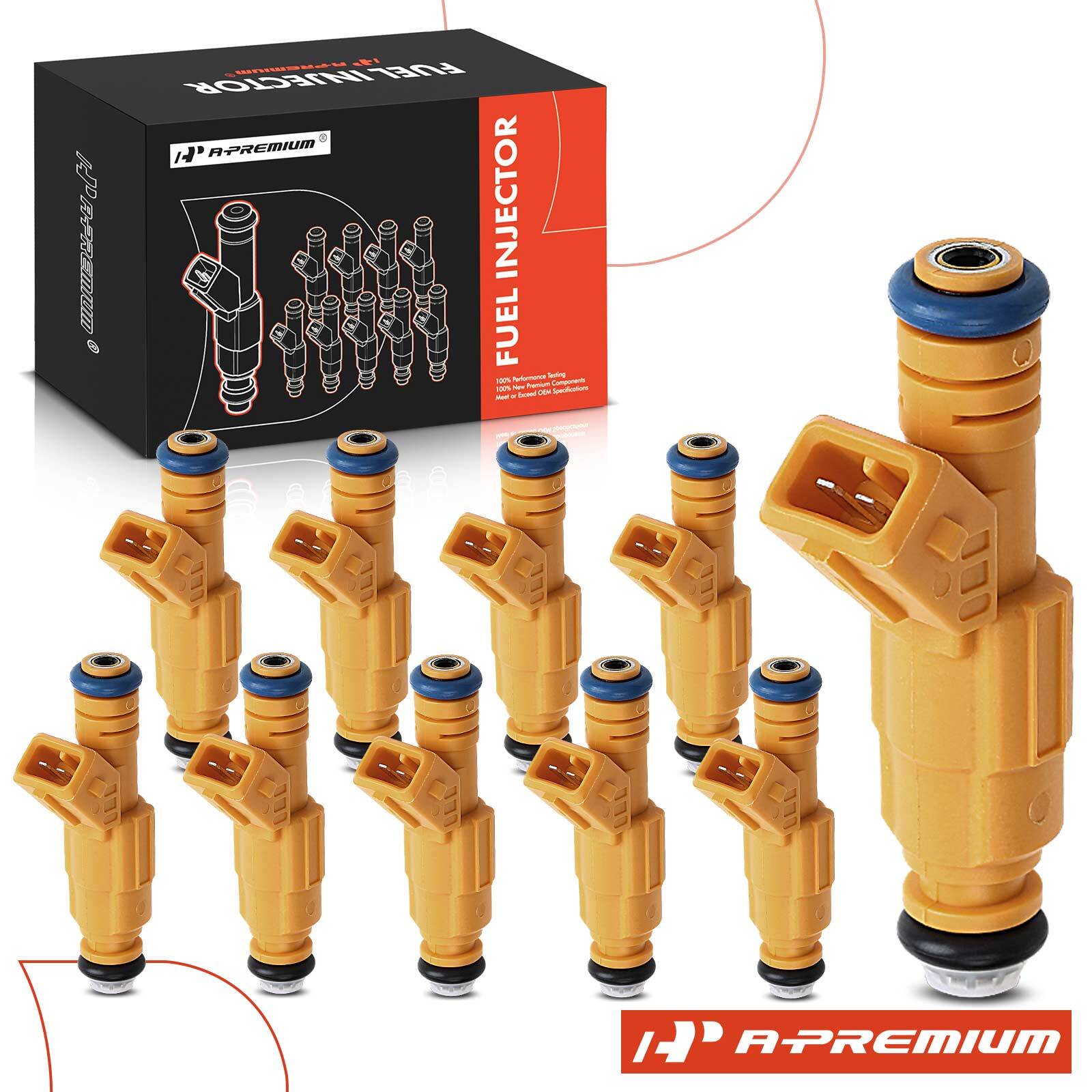 A-Premium 10x Fuel Injector for Ford E350 F-250 F-350 Super Duty E-350 ...