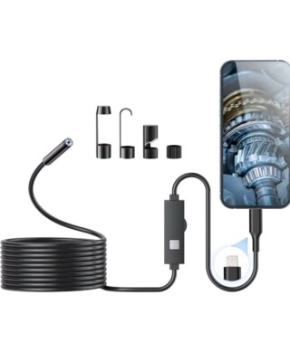 Endoscope Camera With Light 1920p Hd Borescope With 8 Adjustable Led ...