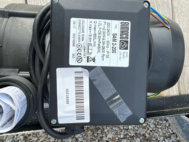 Replacement Pump For Mini Pool 2 Speeds Simaco Teuco 81100444700 | eBay