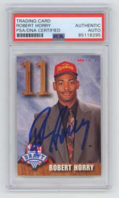 Robert Horry 1992-93 NBA Hoops Draft Redemption Rookie RC Signed Auto ...