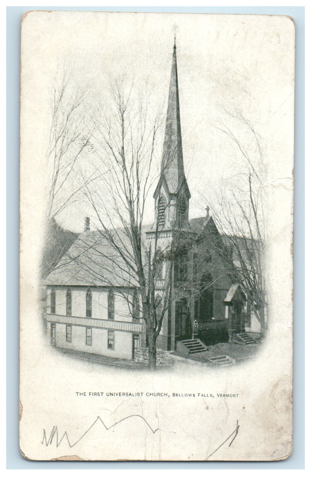 1907 The First Universalist Church Bellows Falls Vermont VT PMC Posted ...