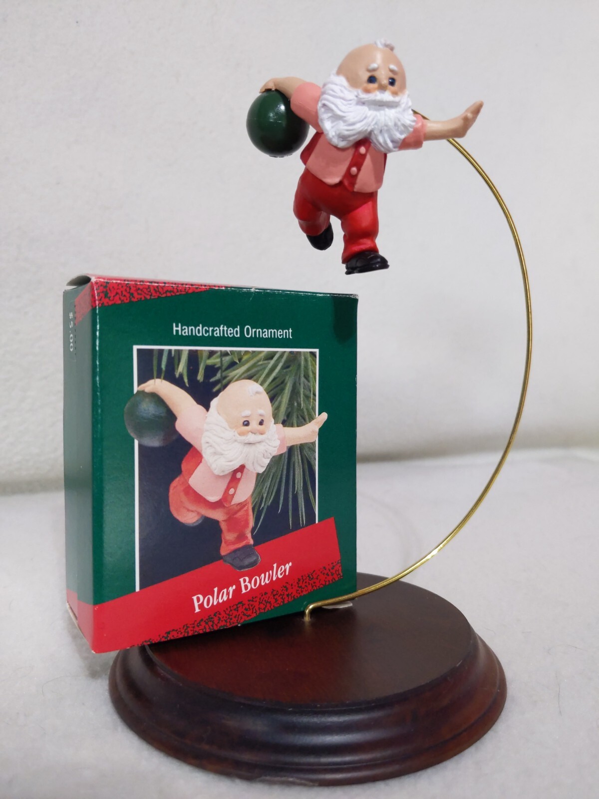 NIB 1988 Hallmark Keepsake Handcrafted Ornament POLAR BOWLER Santa | eBay
