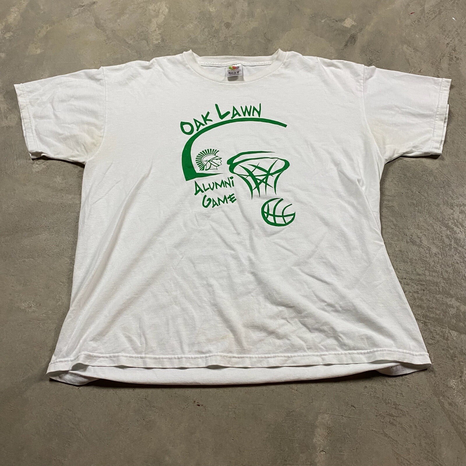 90s VTG OAK LAWN HIGH SCHOOL Spartans Alumni Game T S… - Gem