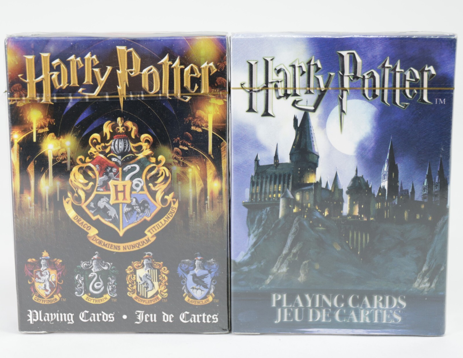 2 Deck Lot of Harry Potter Playing Cards Hogwarts House Themed Warner ...