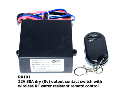 12V 30A 315MHz dry contact relay switch with on off remote control ...