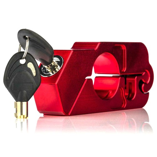 Red Handle Grip Security Locks Handlebar Brake Lever Lock for BMW ATV ...