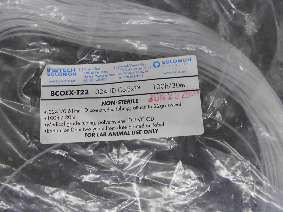 INSTECH SOLOMON SCIENTIFIC BCOEX-T22 .024" ID X 100' CO-EX™ TUBING | eBay