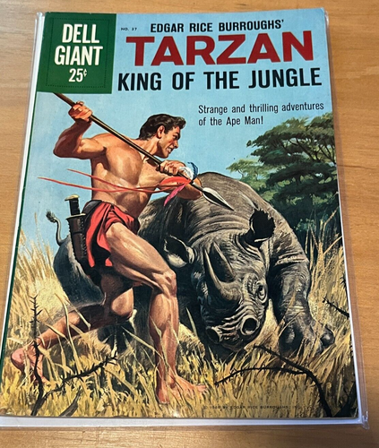 Tarzan King Of The Jungle Dell Giant # 37 Burroughs 1960 VF Range Jesse ...
