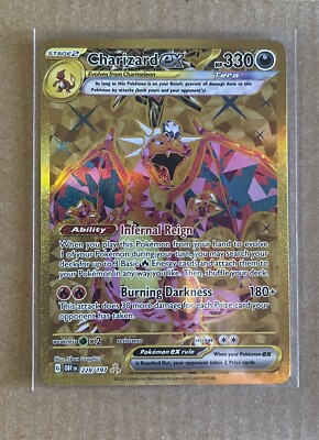 Gold pokemon cards charizard - scalesop