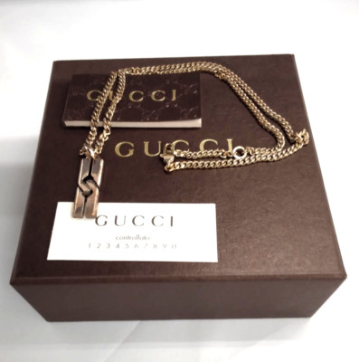 GUCCI Infinity Knot Sterling Silver 925 Pendant Necklace with Box | eBay