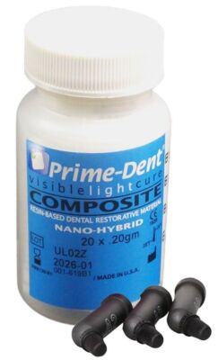 Prime Dental Visible Light Cure Composite Nano Hybrid 0.20gm Capsules ...