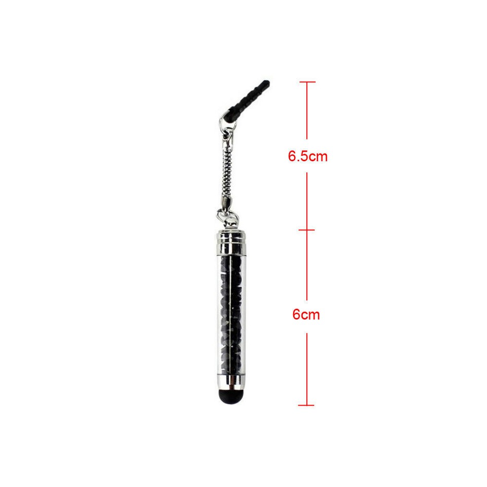 Diamond Stylus Touch Screen Pen Stylus 3.5mm Dust Plug For iPhone ...