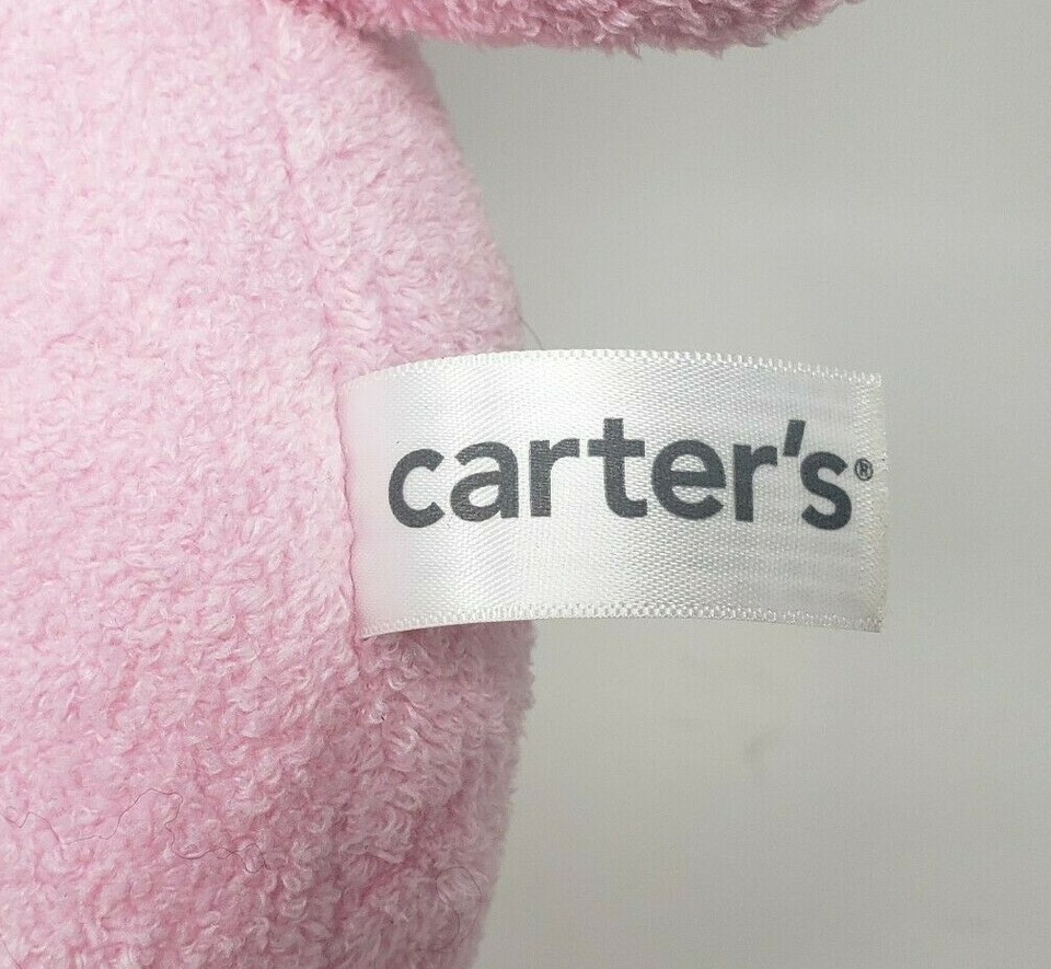 CARTER'S MY FIRST BABY BEAR PINK TEDDY STUFFED ANIMAL PLUSH TOY RATTLE ...
