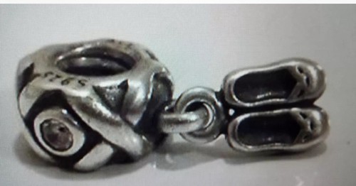 Authentic Pandora Ballerina Slippers Dangle Pink CZ Charm Retired | eBay