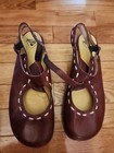 John Fluevog Bass Minstrels Beverly Brown Leather Slingback Flat Shoes ...