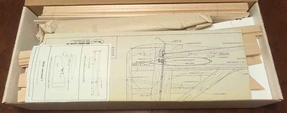 Vintage Bridi XLT Pattern AMA or Turnaround Balsa RC Model Airplane Kit ...