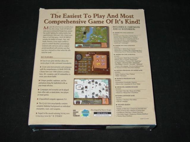 SSI Strategic Simulations : AGE of RIFLES 1846-1905 - IBM PC DOS CD ROM ...