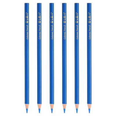 Medium Blue Colored Pencils Set,6 Pcs Oil Color Pencils | eBay