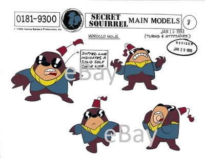 SECRET SQUIRREL MAIN MODEL SHEET - MOROCCO MOLE Turns | eBay UK