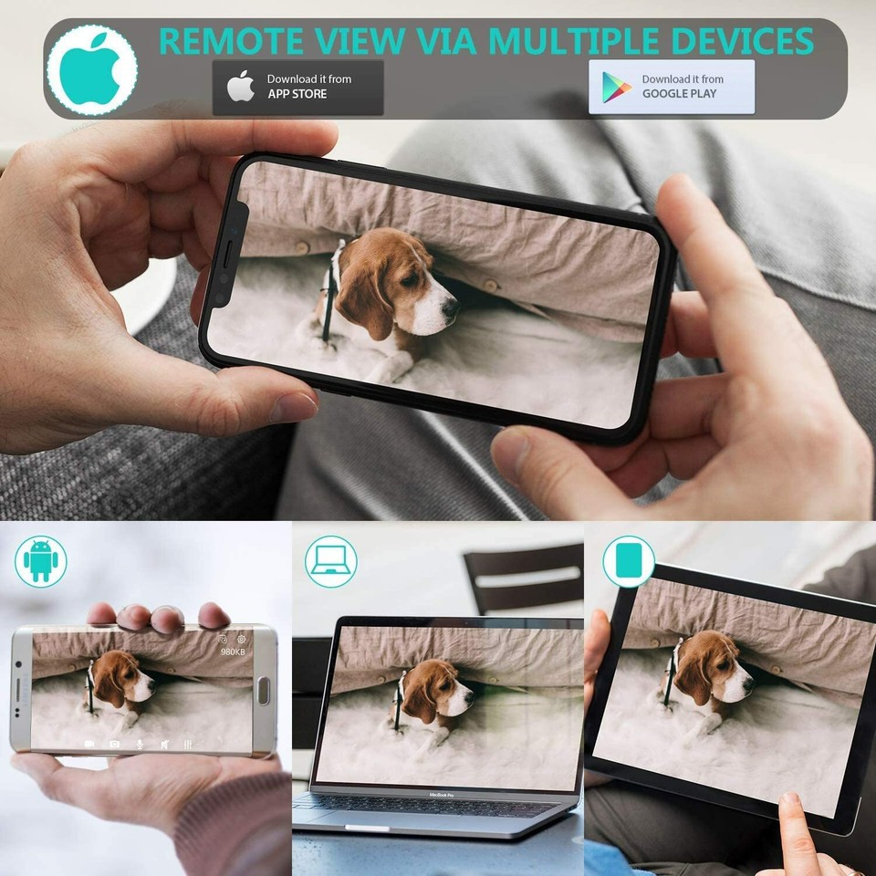 Security Camera WiFi IP Camera - KAMTRON HD Home Wireless Baby/Pet ...