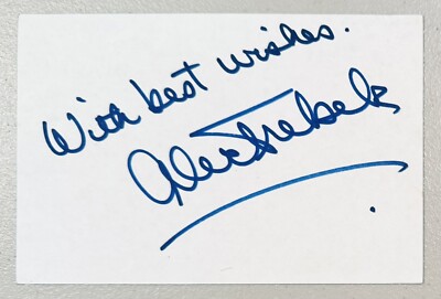Alex Trebek Signed Autographed 4x6 Card BAS Beckett Cert Jeopardy | eBay