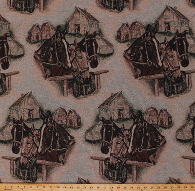 54" Horse Tapestry Horses Equestrian Heavy Weight Woven Design Decor ...