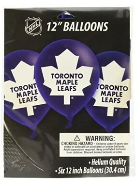 Amscan Sports & Tailgating NHL Printed Latex Balloons, Toronto Maple ...