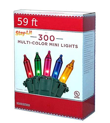 300 Multicolor Mini Lights Green Wire Indoor/outdoor Lighted Length 59 ...