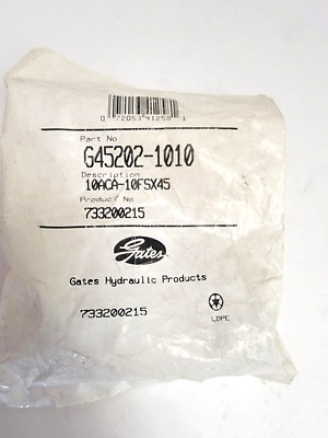 GATES HYDRAULIC HOSE FITTING. G45202-1010. 10ACA-10FSX45. | eBay