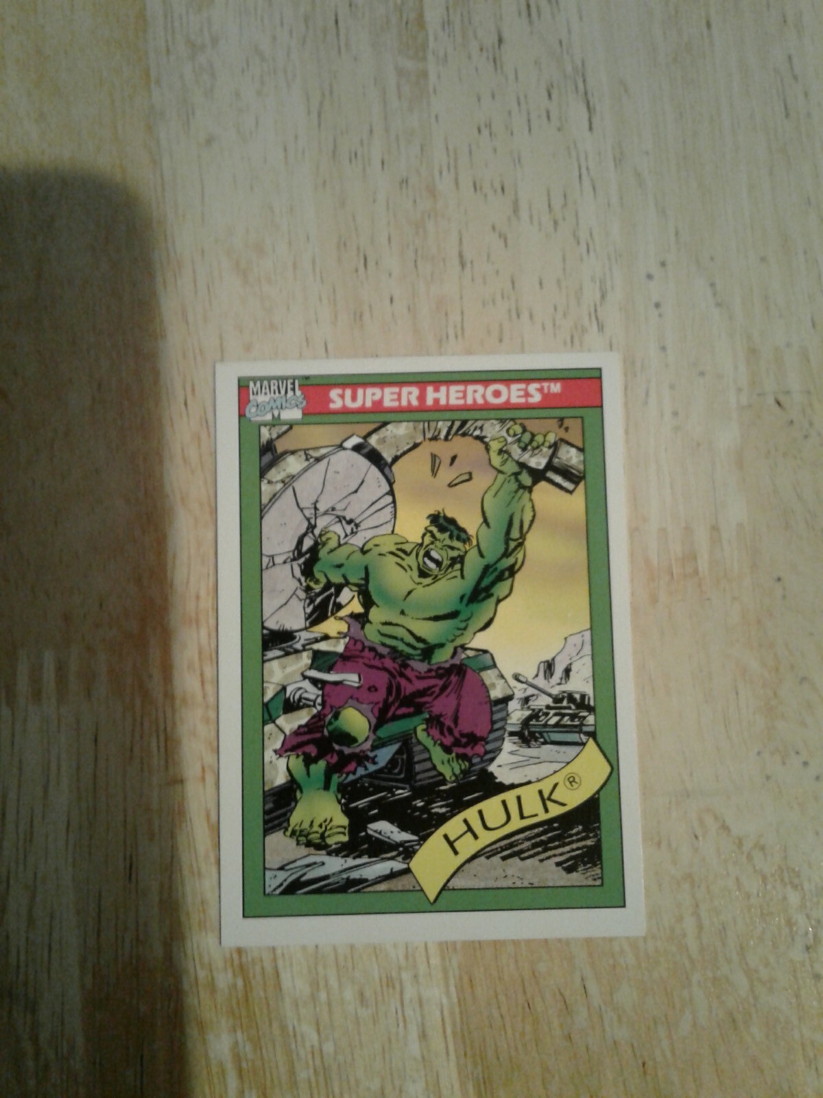 Marvel Comics Super Heroes Card #3: The Hulk 1990 RARE ERROR CARD | eBay