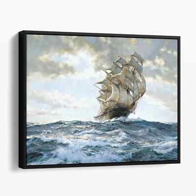 The Proud Ship by Montague Dawson Coastal Ocean Boats Canvas Print Wall Art | eBay