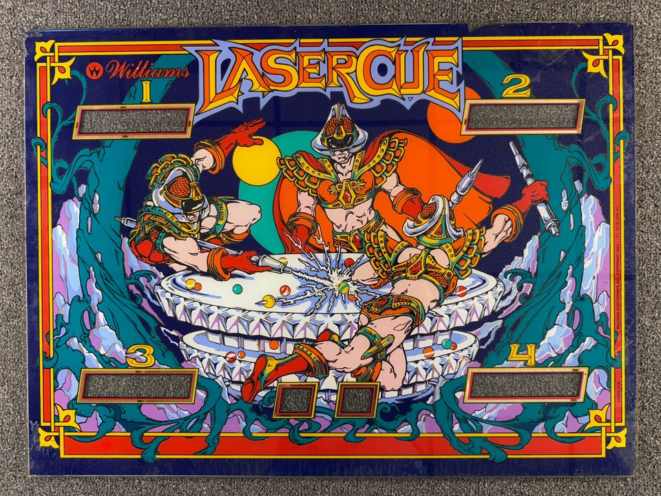 Williams Laser Cue Pinball Machine Game Backglass ORIGINAL | eBay