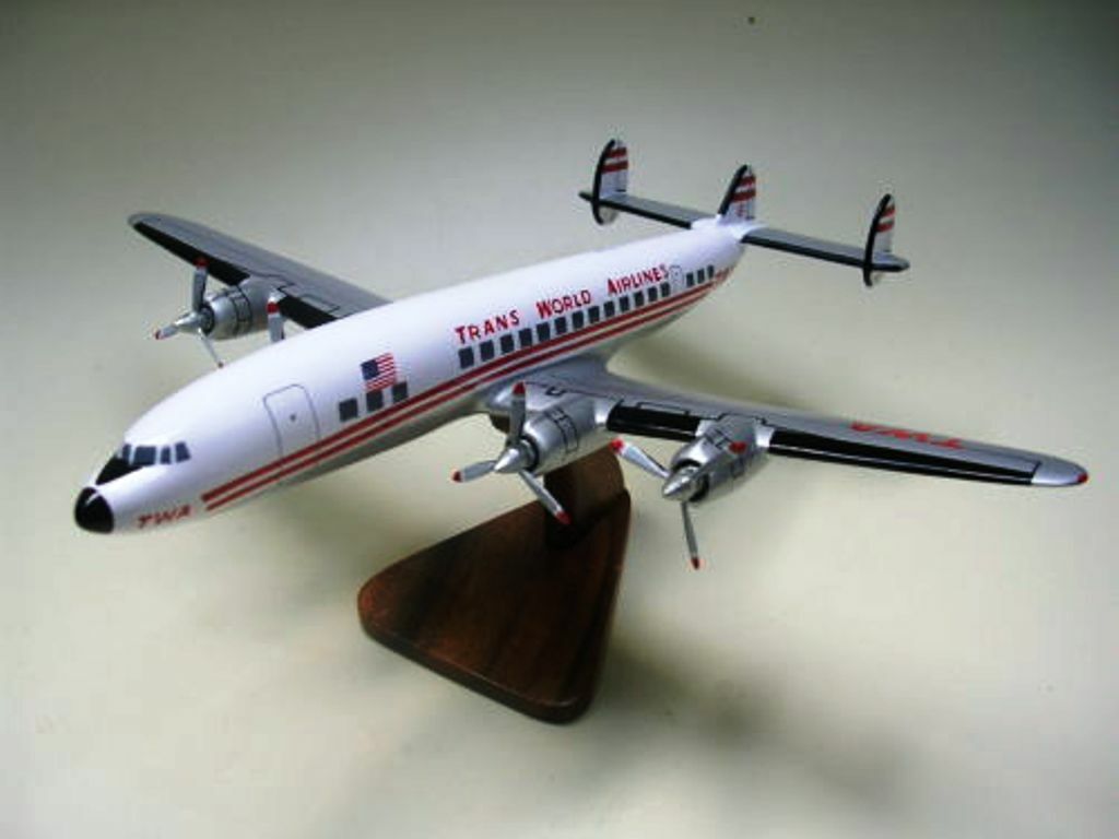 L-1049-C Constellation TWA Airplane Desktop Wood Model Regular Free ...