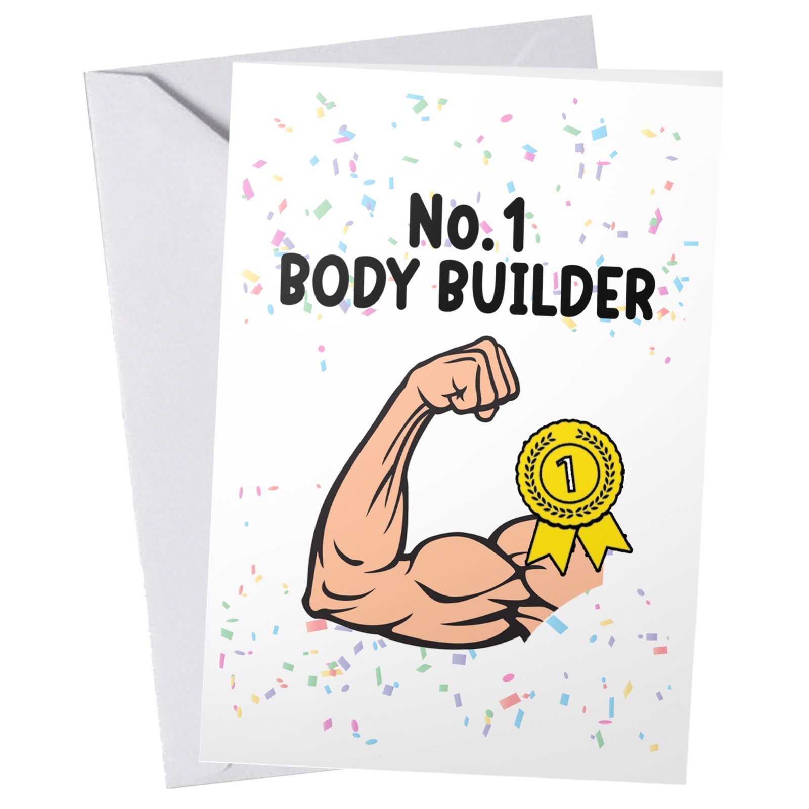 Fun NO.1 BODY BUILDER Birthday Card, Muscle Man, Gym Boyfriend, Buff GG ...