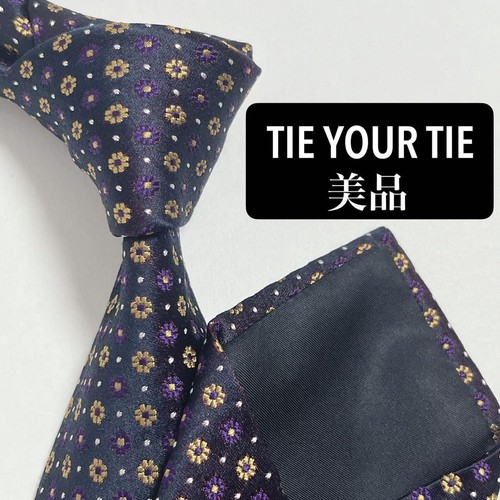 USED Tie Tie Your Tie Necktie Silk Floral Pattern Flower Fine Pattern ...