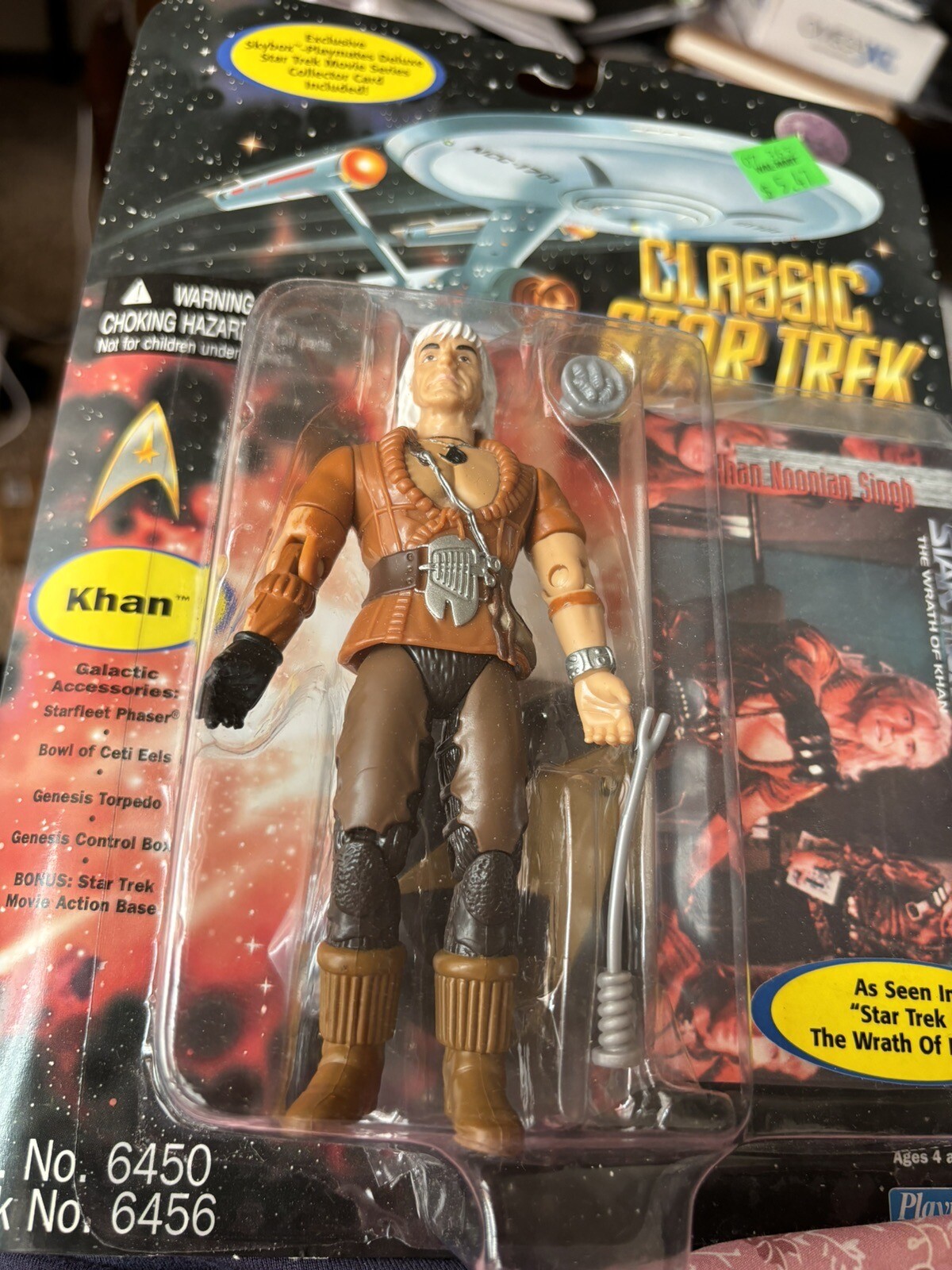 Classic Star Trek Movie Series Khan Action Figure 1995 Playmates New | eBay