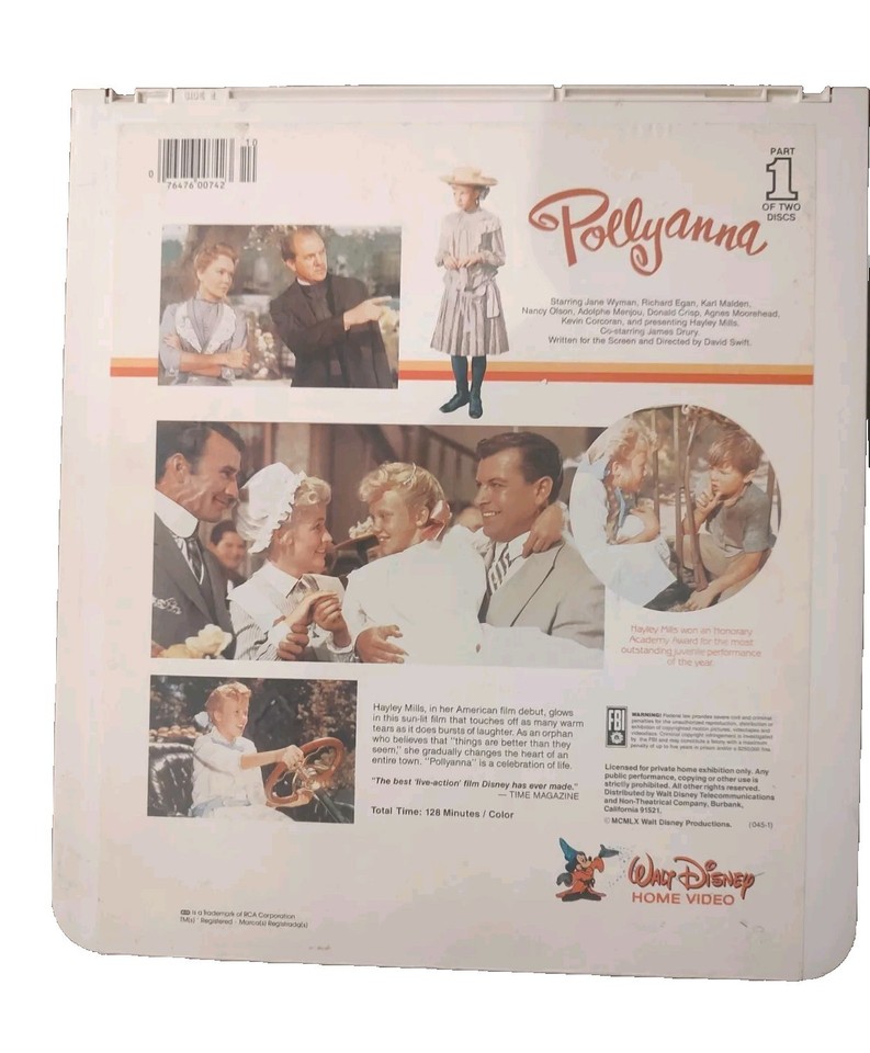 Disney’s Pollyanna CED VideoDisc RCA SelectaVision Part 1 | eBay