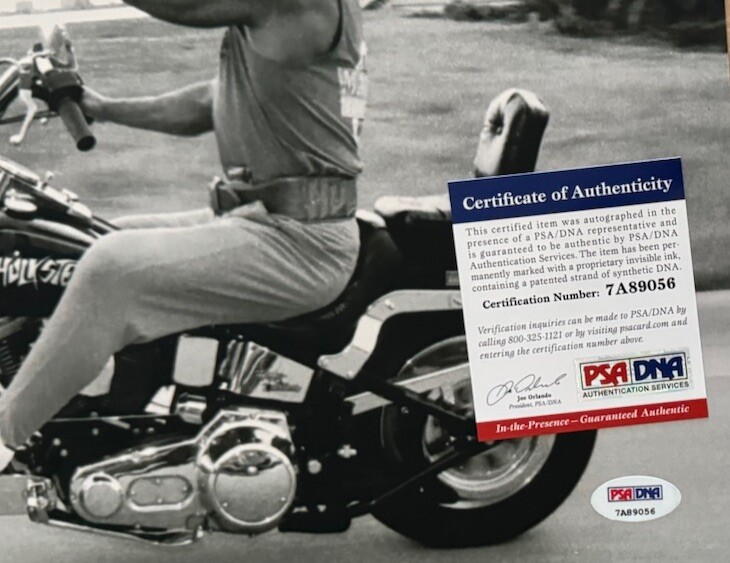 HULK HOGAN SIGNED WWE WRESTLING WCW NWO MOTORCYCLE 11X14 PHOTO PSA/DNA ...