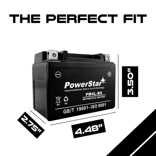 Battery Replaces Hyosung 2009-08 SF50B/Prima 50cc BTX4L-BS SMF 2 YEAR ...