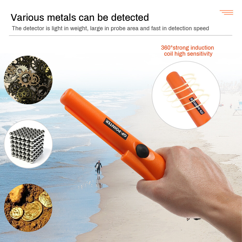Handheld Small Metal Detector Pin Pointer Probe Waterproof Gold ...