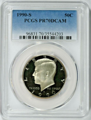 1990-S PCGS PR70DCAM Kennedy Half Dollar-Price Guide $46 | eBay