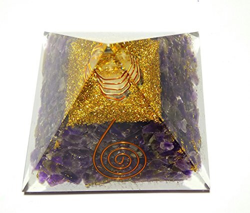 Amethyst Crystal Orgone Reiki Pyramid Kit/Includes 4 Crystal Quartz ...