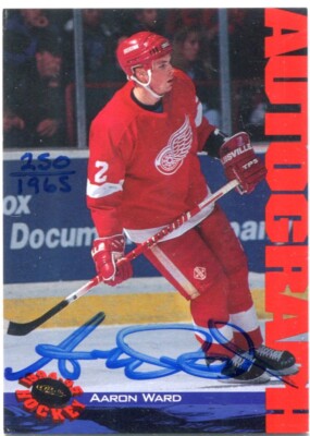 1994-95 Classic Draft - AARON WARD - Autograph - DETROIT RED WINGS #d ...