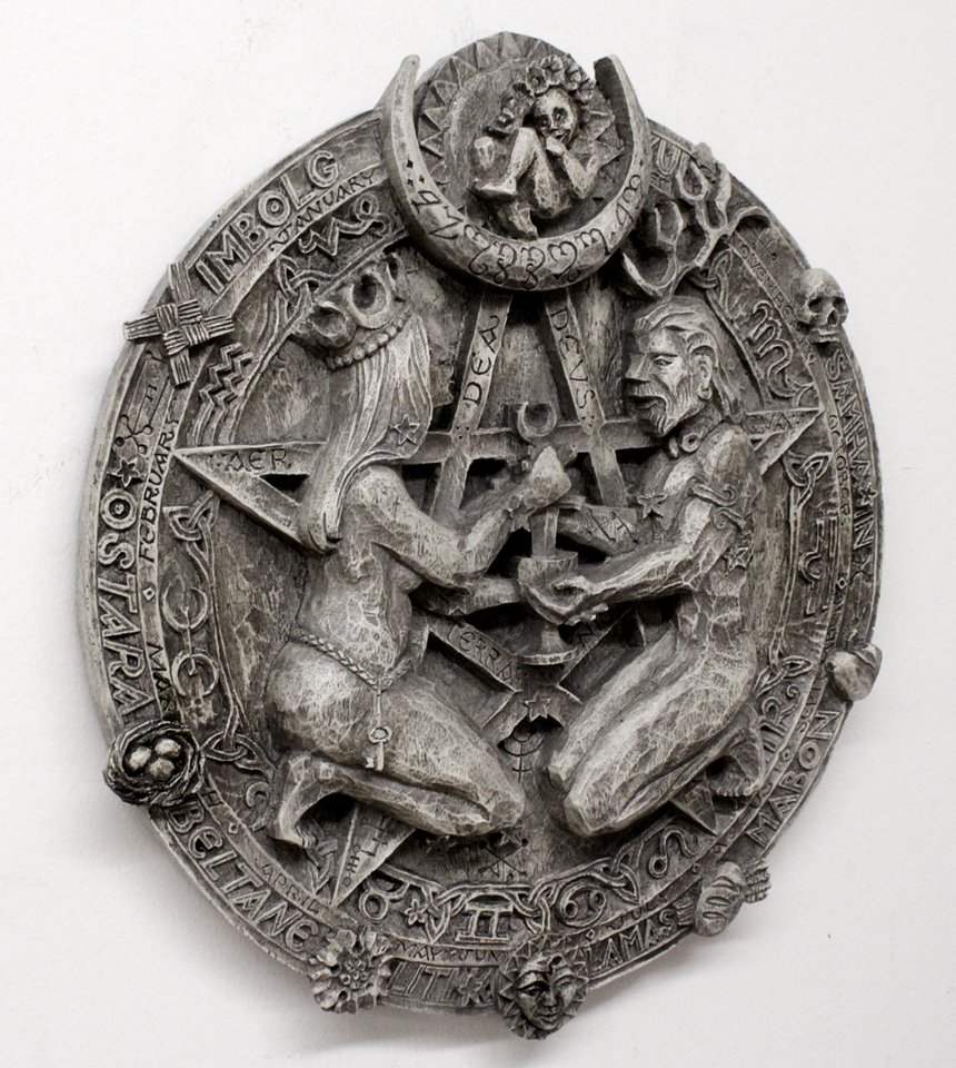 Great Rite Pentacle Plaque - Stone Finish - Dryad Design - Pagan Wiccan ...