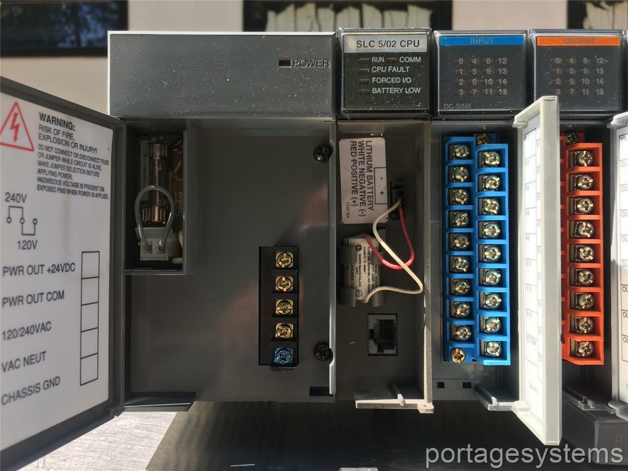 Allen Bradley SLC 5/02 PLC -10-Slot Rack w/Modules 1747-L524 Ser. C | eBay