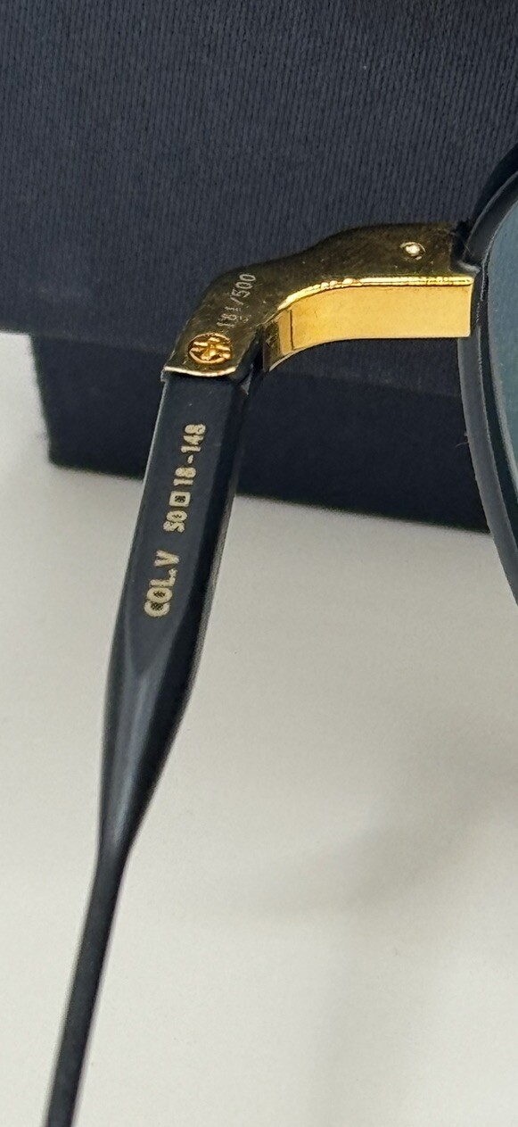 New Lunetterie Generale Black/Gold Spitfire Titanium Made In Japan $670 ...