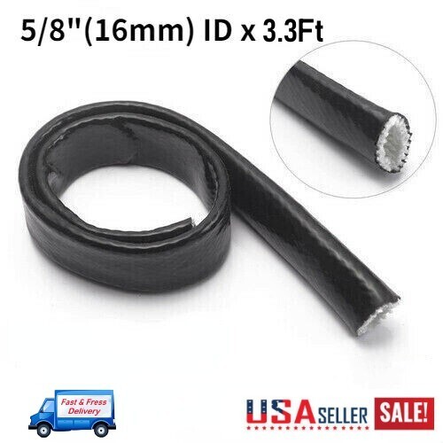 5/8" ID Black Silicone Insulation Heat Shield Sleeve 3Ft for 10AN Oil ...