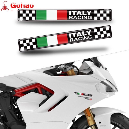2x Italy Emblem Badge for Ducati Vespa Benelli Aprilia Racing ...