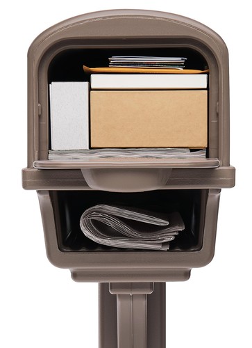 Gentry Plastic, Dual Access, Mailbox and Post Kit, GGC1M00AM, Mocha ...