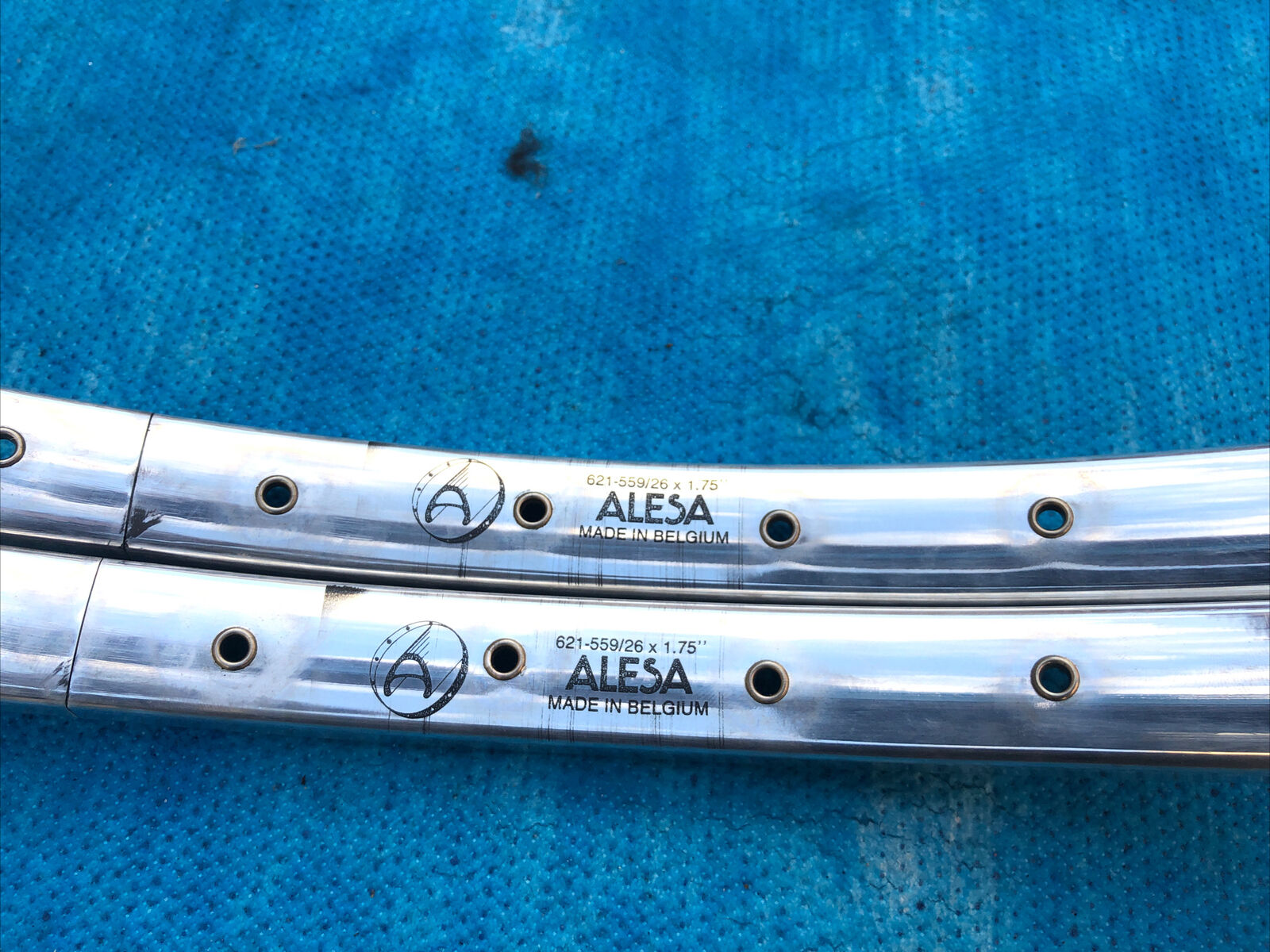 2 Vintage ALESA 26"x1.75” Rims Clinchers Polished Aluminum Bicycle ...